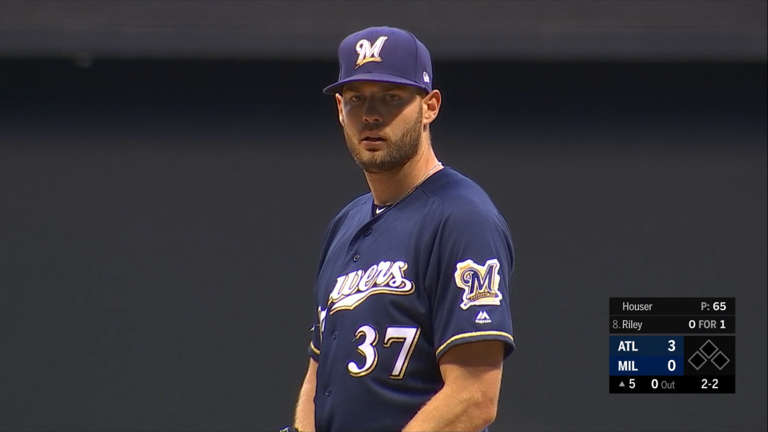 ATL@MIL: Houser freezes Riley to lead off the 5th | 07/15/2019 ...