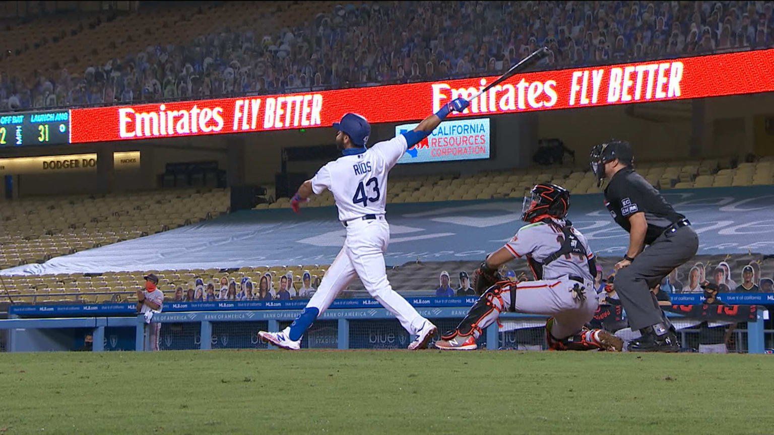 Edwin Ríos' solo home run | 08/07/2020 | Los Angeles Dodgers