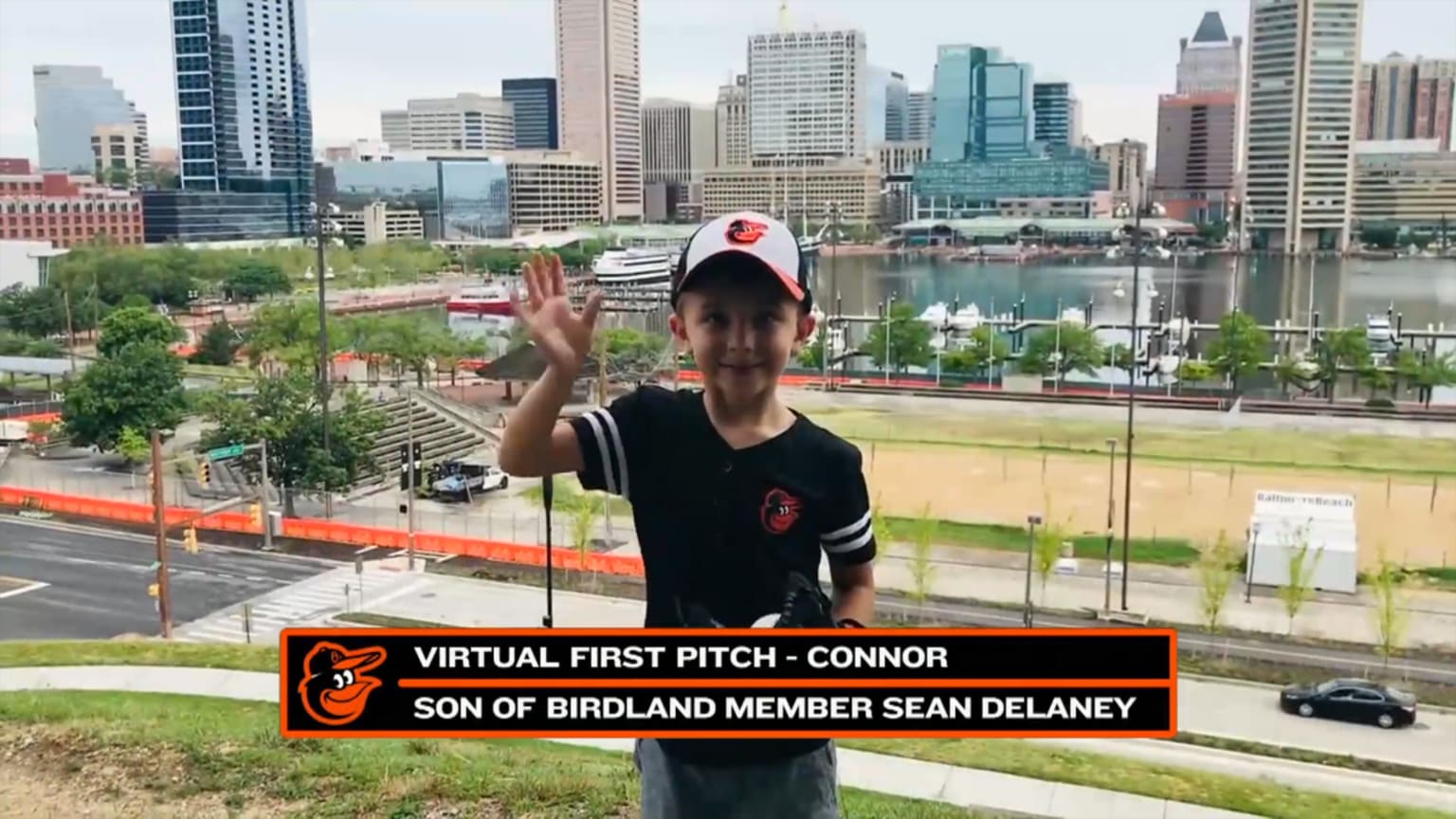 Connor Delaney Throws 1st Pitch | 07/31/2020 | Baltimore Orioles