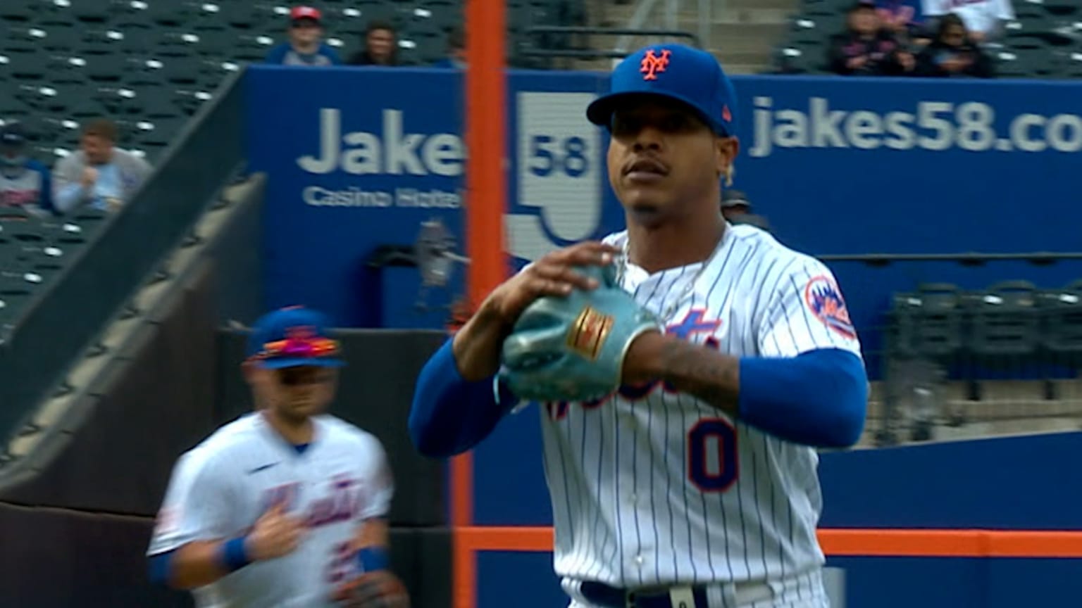 Marcus Stroman fans Josh Harrison | 04/24/2021 | New York Mets