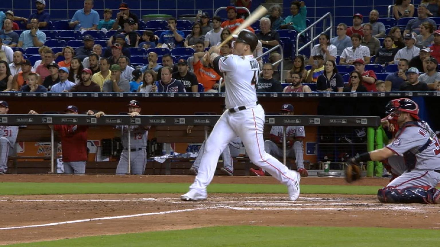 WSH@MIA: Bour crushes a grand slam to right field | 06/19/2017 | Los ...