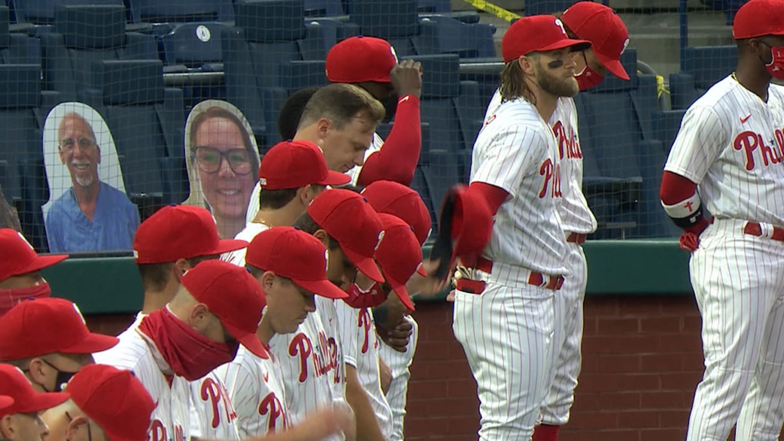 Phillies, Marlins hold moment of silence | 07/24/2020 | Philadelphia ...