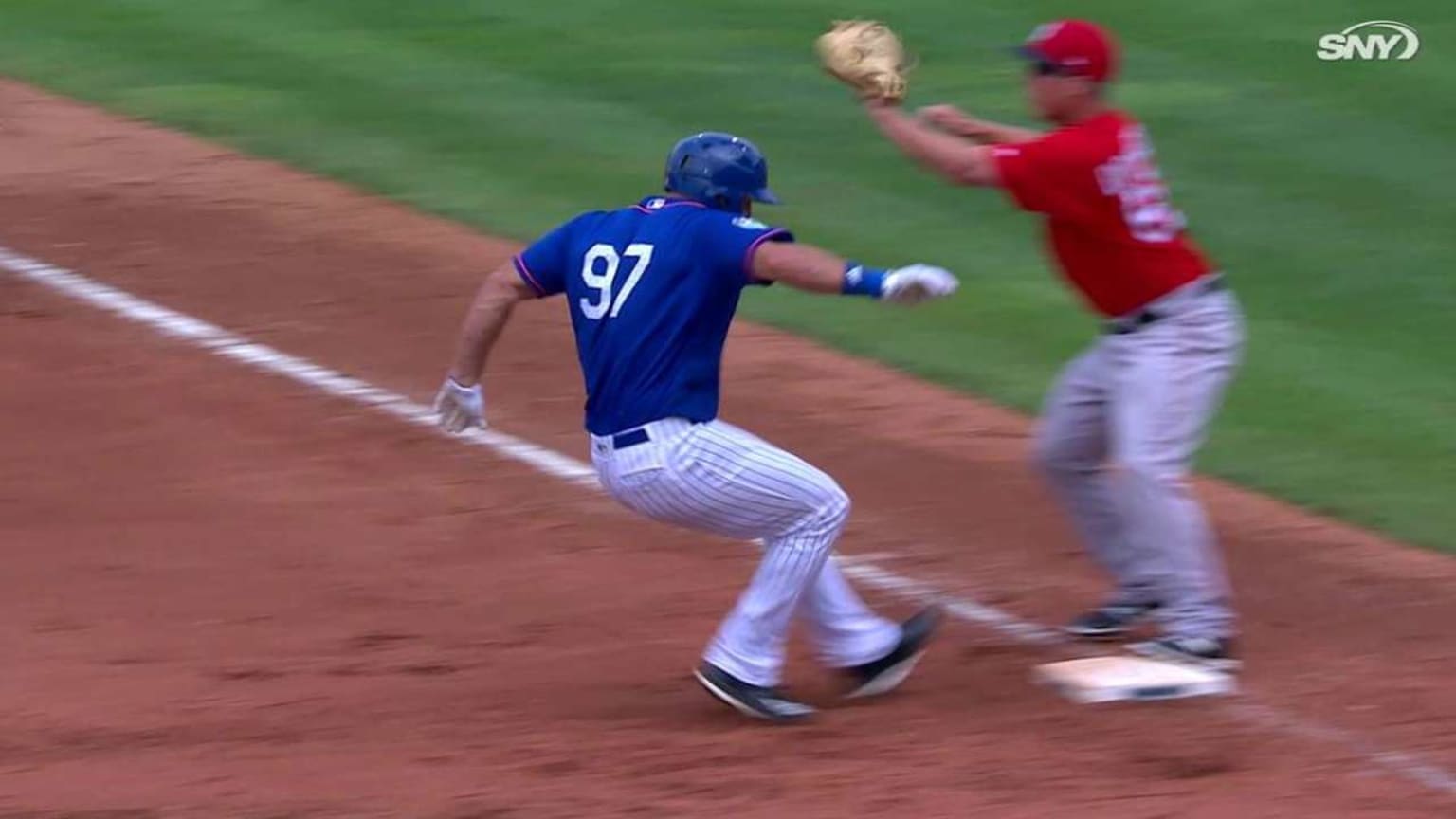 BOS@NYM: Marrero makes catch, doubles off Tebow | 03/08/2017 | Boston ...