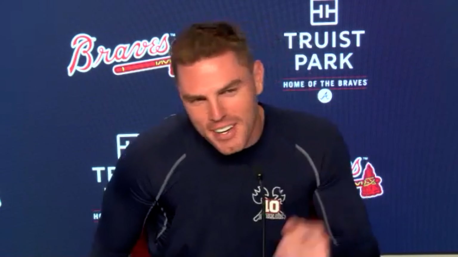 Freddie Freeman on his at-bat against Anthony Rizzo | 04/28/2021 ...