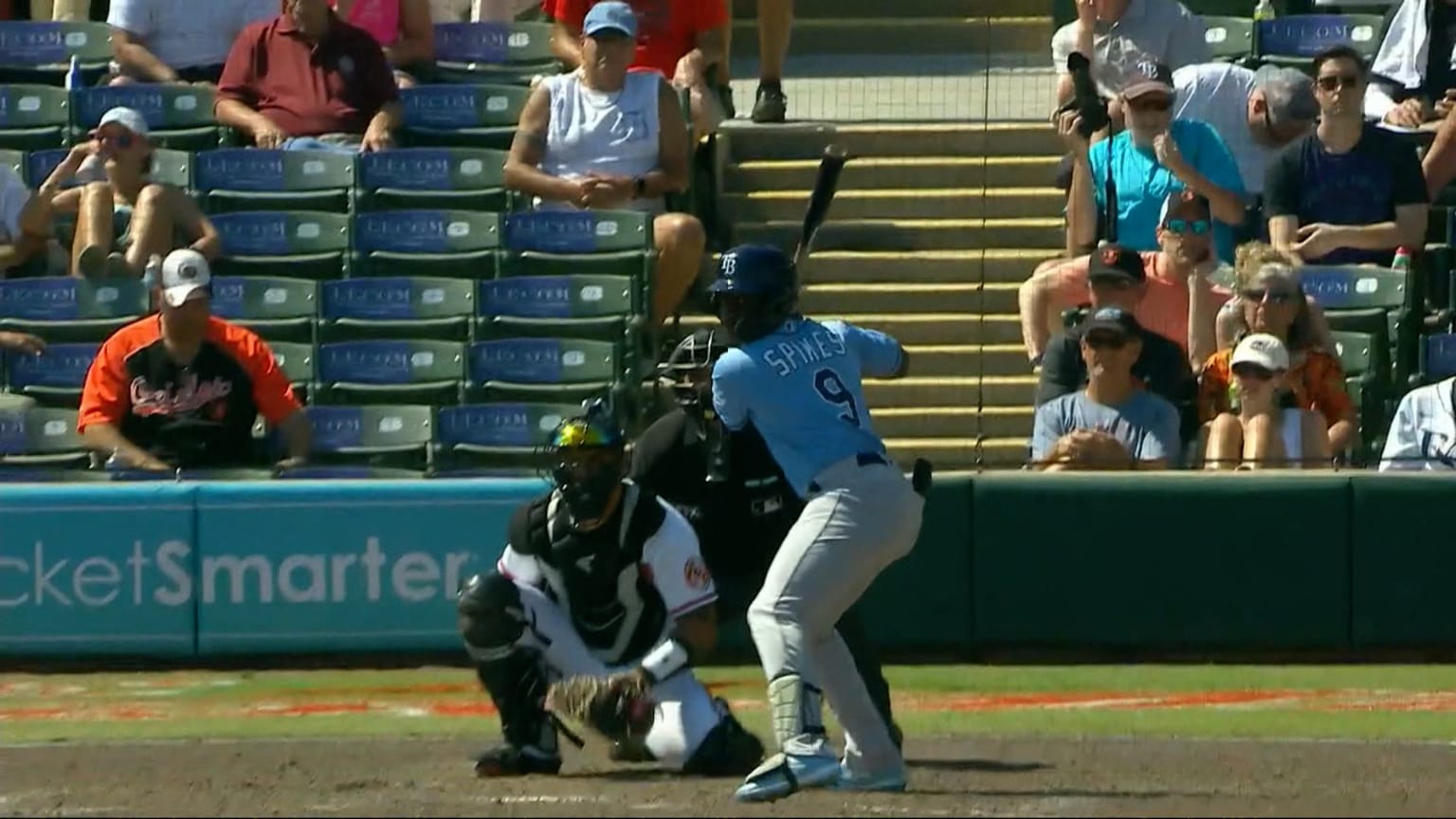 Ryan Spikes pulls an RBI double to left field | 03/30/2022 | Tampa Bay Rays