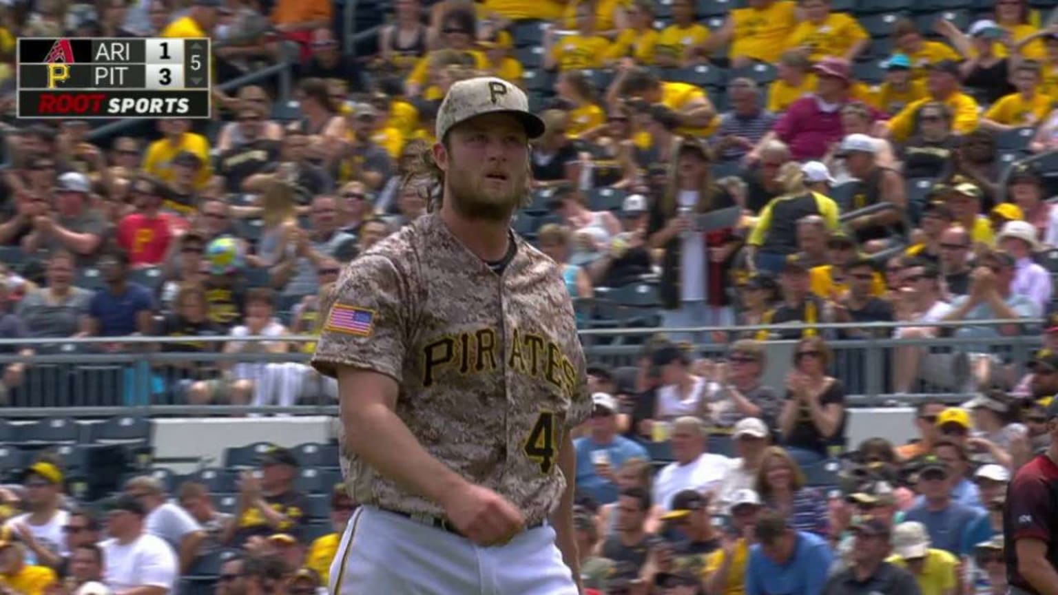 ARI@PIT: Cole strikes out Herrmann for the third out | 05/26/2016 ...