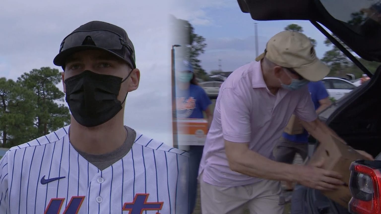 Nimmo, Alderson volunteer at Mets' food drive | 02/13/2021 | New York Mets