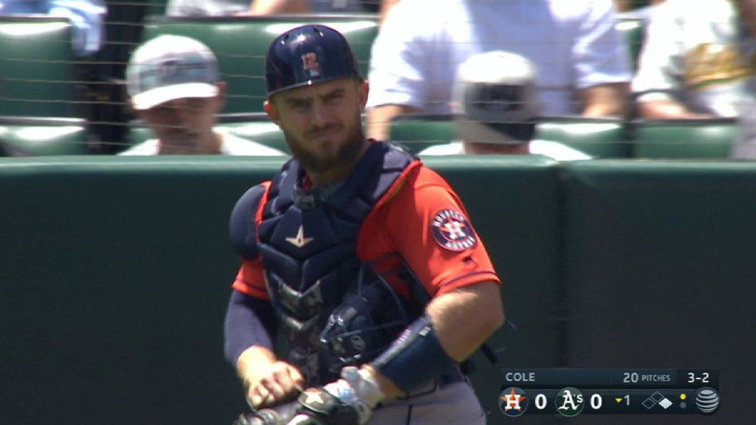 HOU@OAK: Cole fans Lowrie, Stassi nabs Joyce | 05/09/2018 | Houston Astros