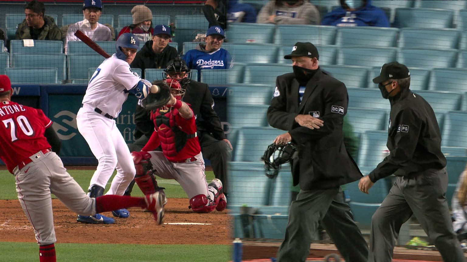 Luke Raley hit-by-pitch challenged, call stands | 04/26/2021 | Los ...