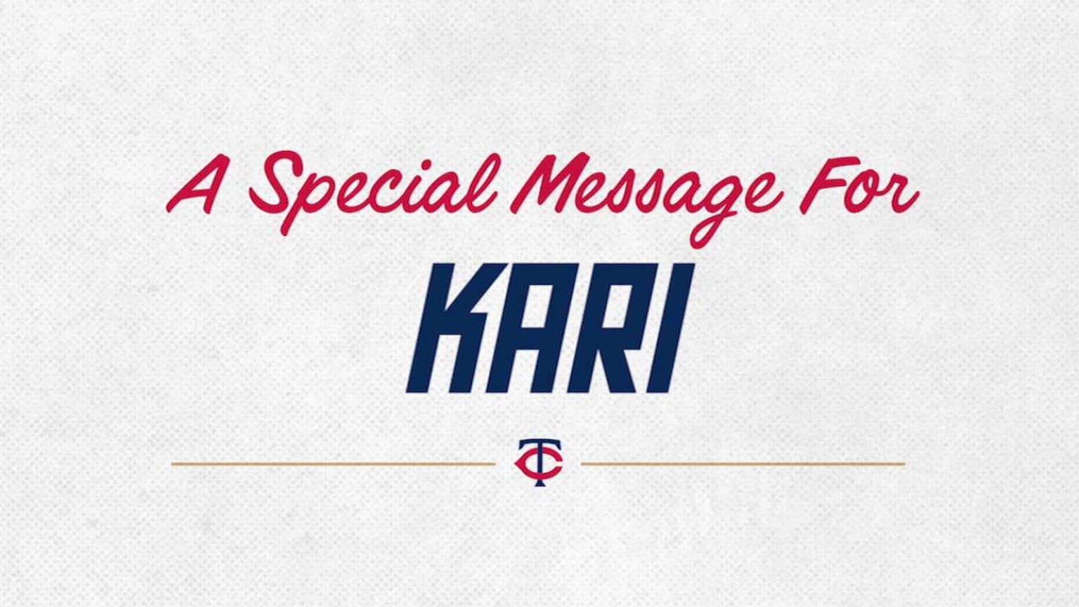 Kepler says thanks to Kari | 10/01/2016 | MLB.com