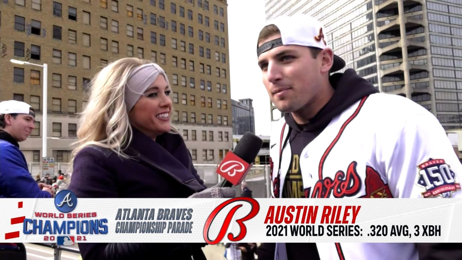 Austin Riley on celebrating with the fans at parade | 11/05/2021 ...