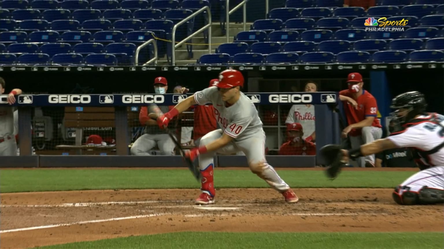 Adam Haseley lays down a sacrifice bunt in the 4th | 09/10/2020 ...