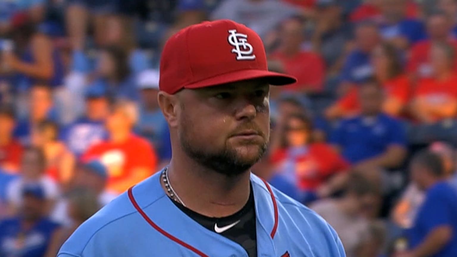 Jon Lester strikes out Carlos Santana | 08/14/2021 | St. Louis Cardinals