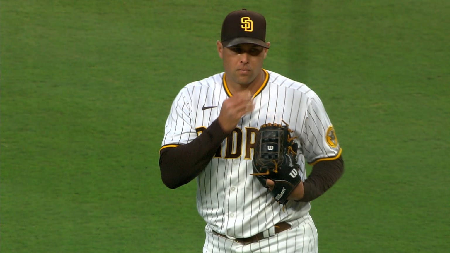 Craig Stammen fans Brian Anderson in the 1st | 08/10/2021 | San Diego ...