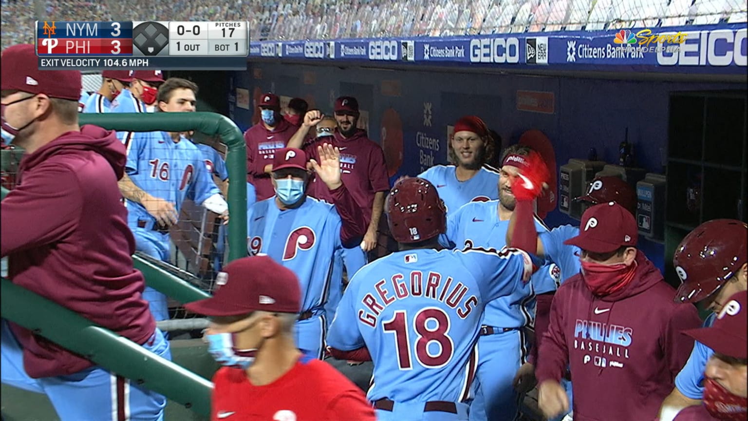 The Phillies hit three straight home runs in the 1st | 09/17/2020 ...