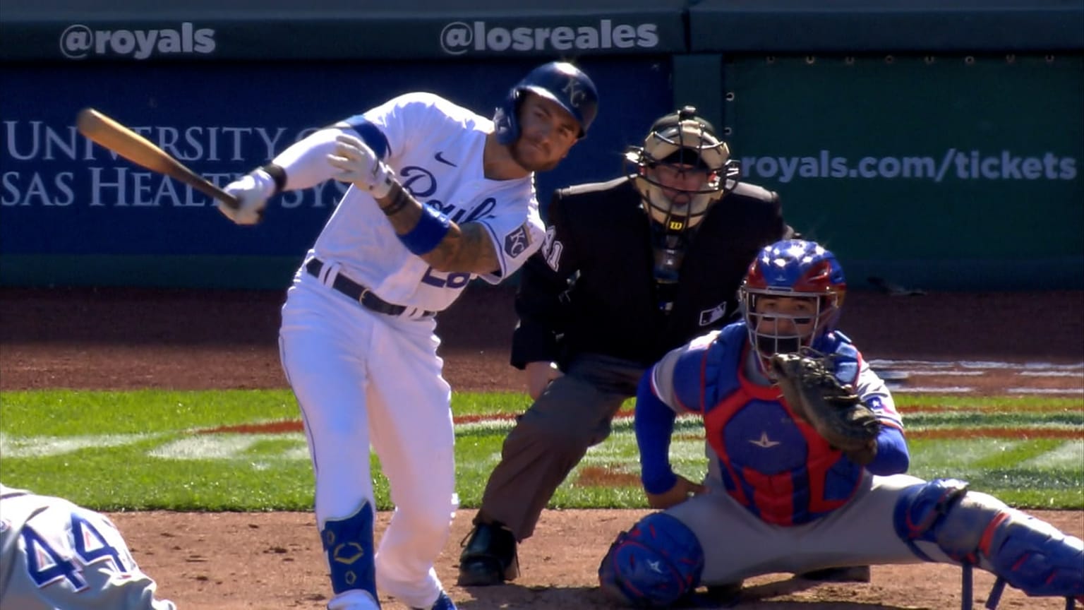 Isbel hits an RBI single for his first career hit | 04/01/2021 | Kansas ...