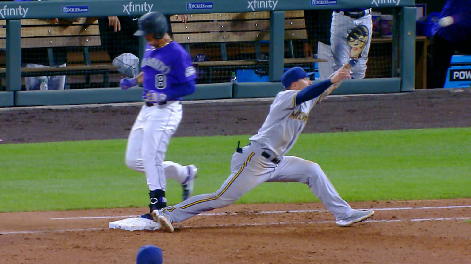 Joshua Fuentes is safe at first base after the review | 06/19/2021 ...