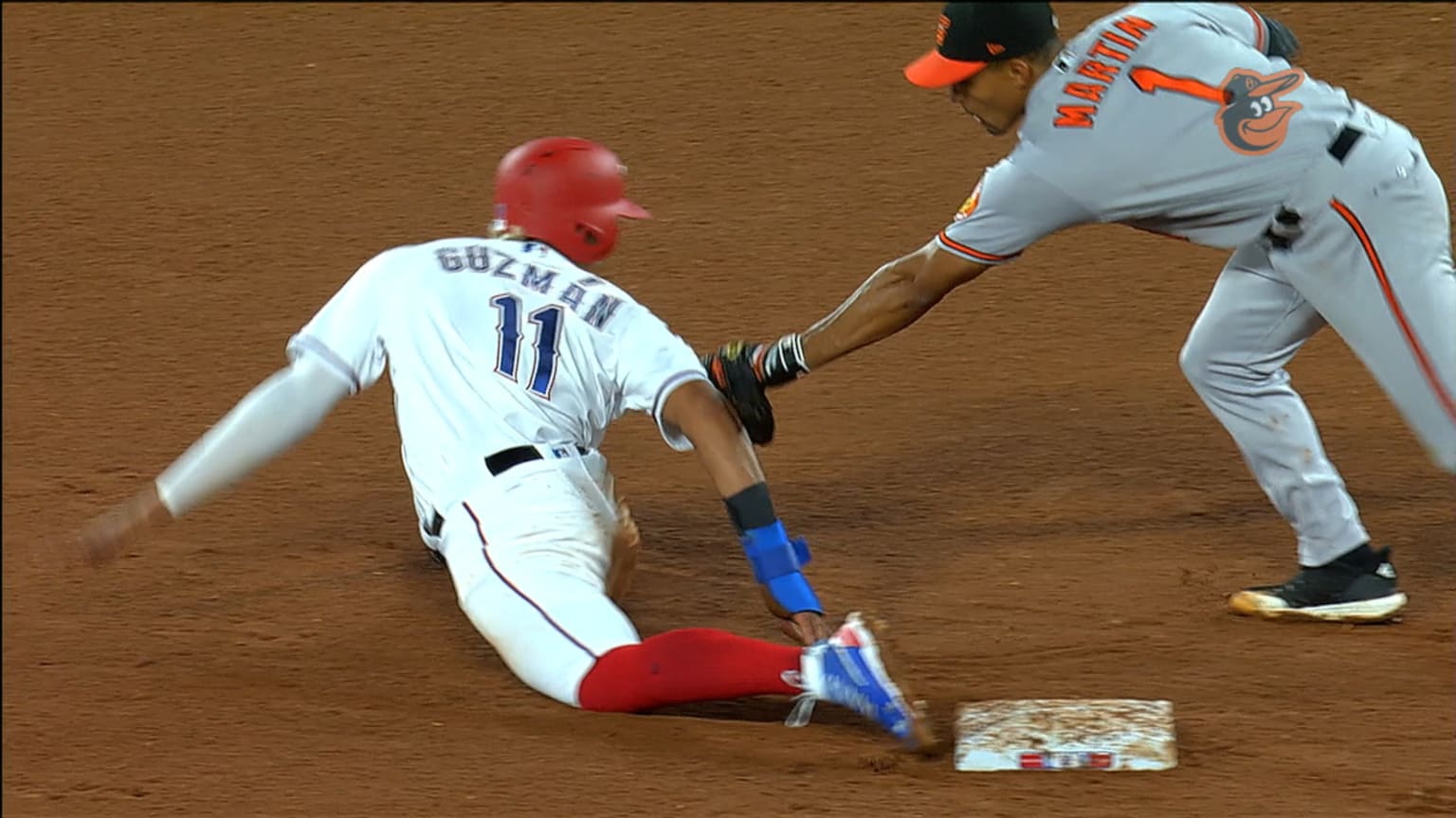 BAL@TEX: Sisco, Martin nab Guzman at second base | 06/06/2019 ...