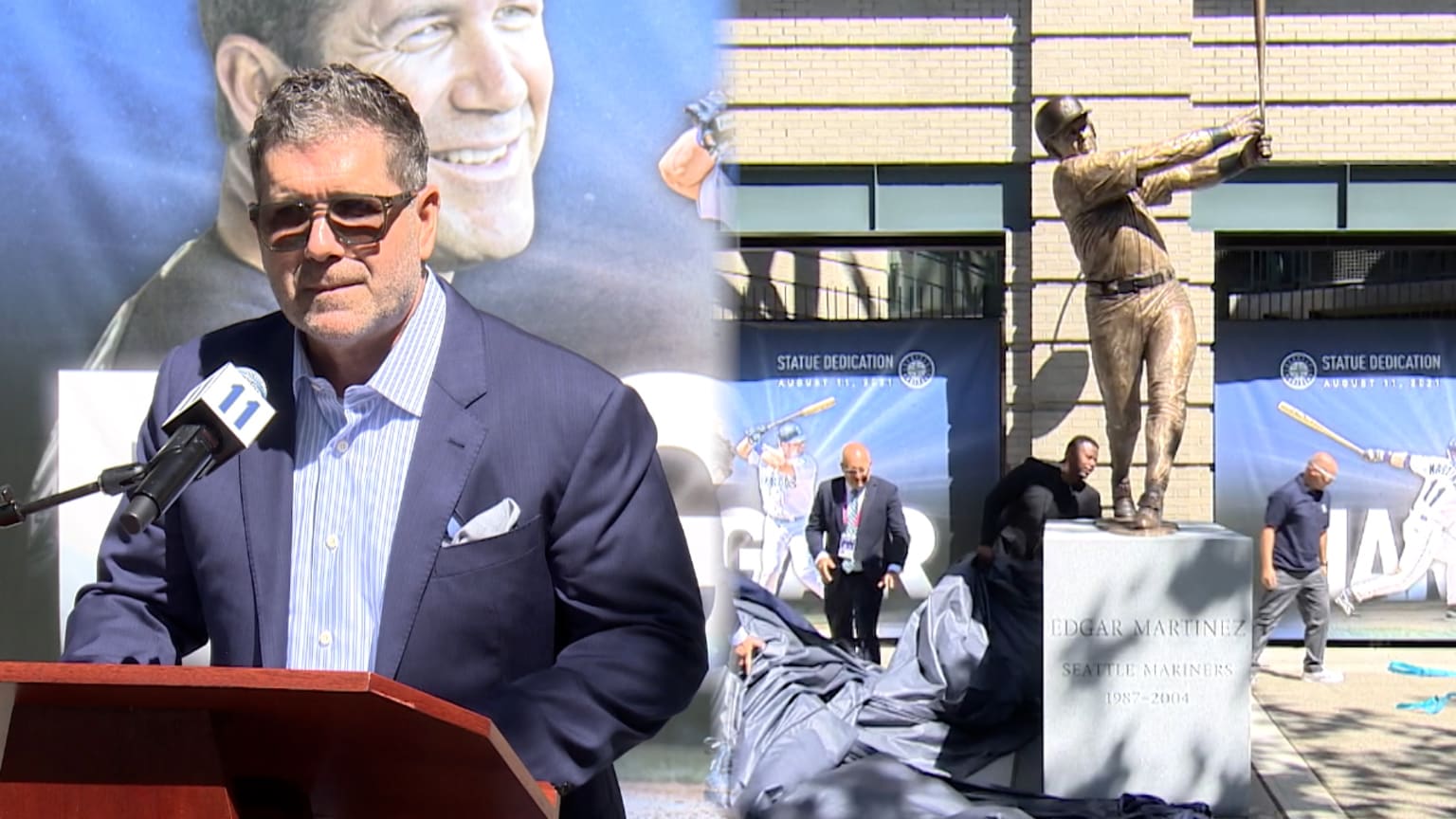 Seattle Mariners unveil the new Edgar Martinez statue | 08/11/2021 ...