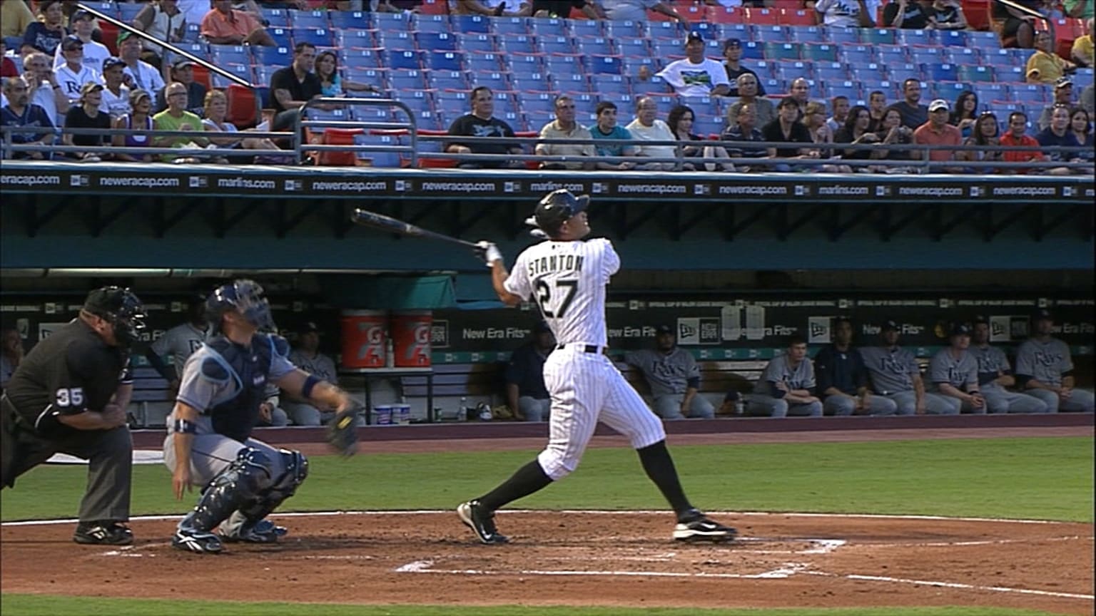 Stanton hits his first career homer, a grand slam | 06/18/2010 | MLB.com