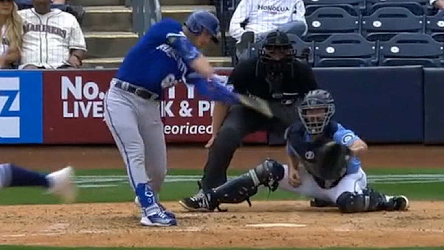 Ryan O'Hearn's infield hit to score Bobby Witt Jr. | 03/29/2022 ...