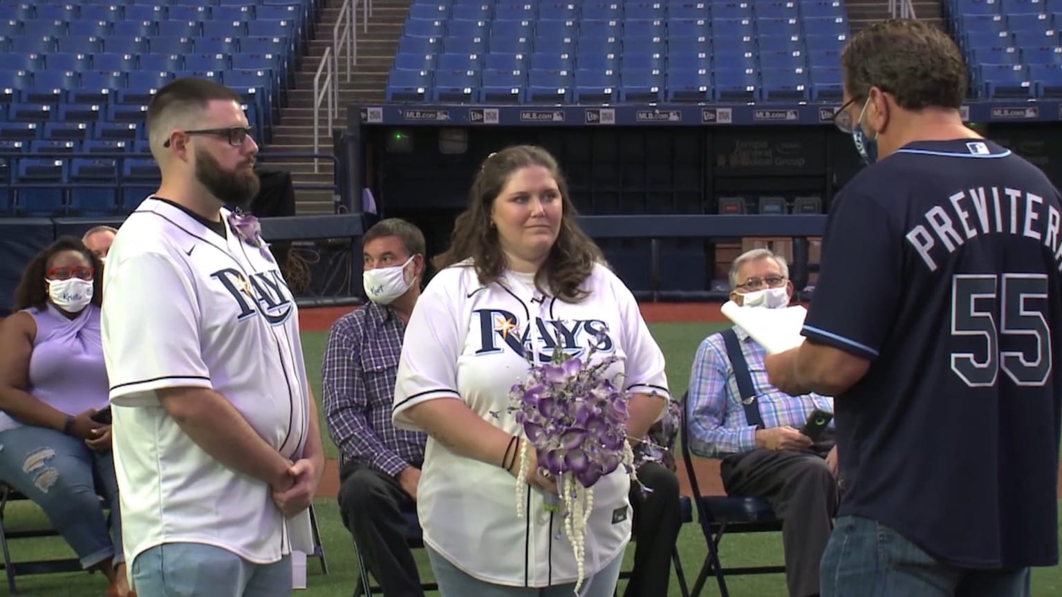Rays hold special wedding at Tropicana Field | 05/31/2020 | Tampa Bay Rays