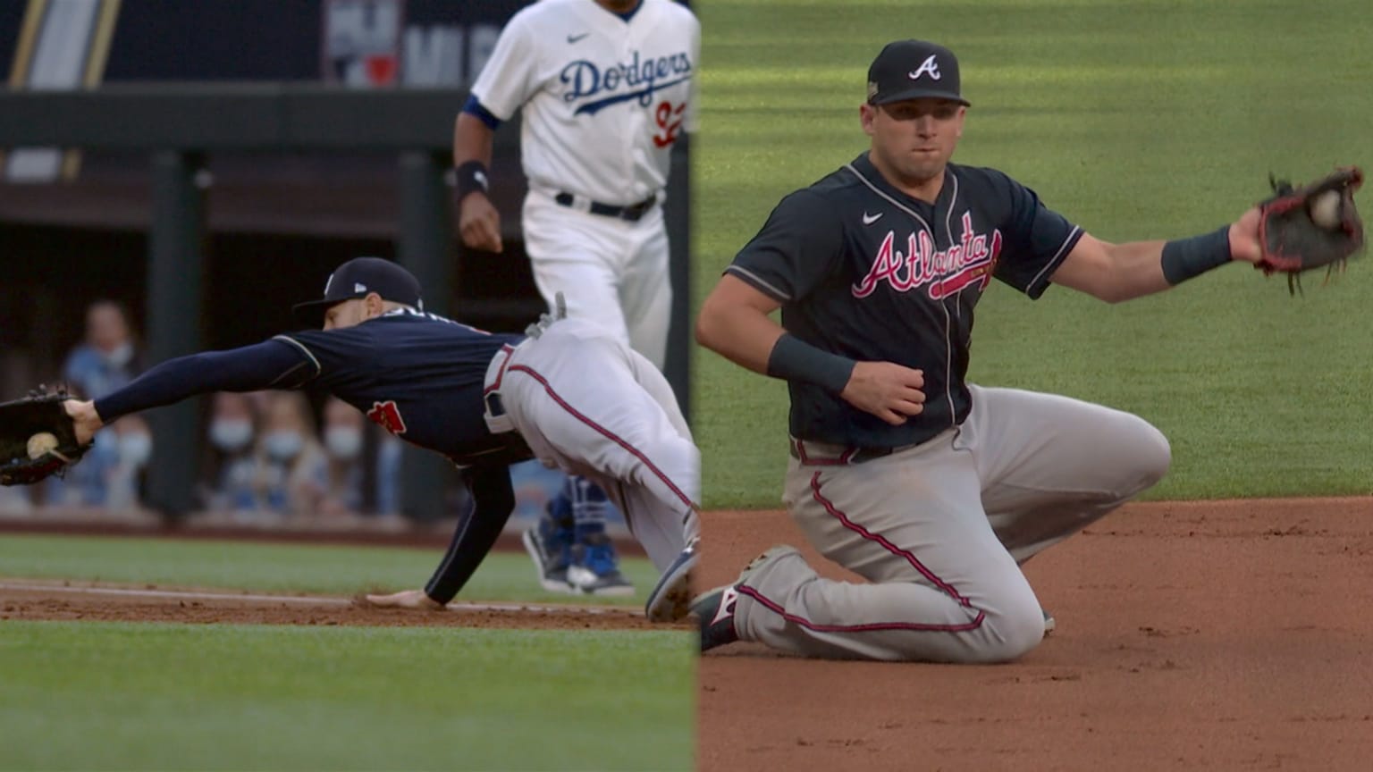 Austin Riley takes a hit away with quick glove | 10/13/2020 | Atlanta ...