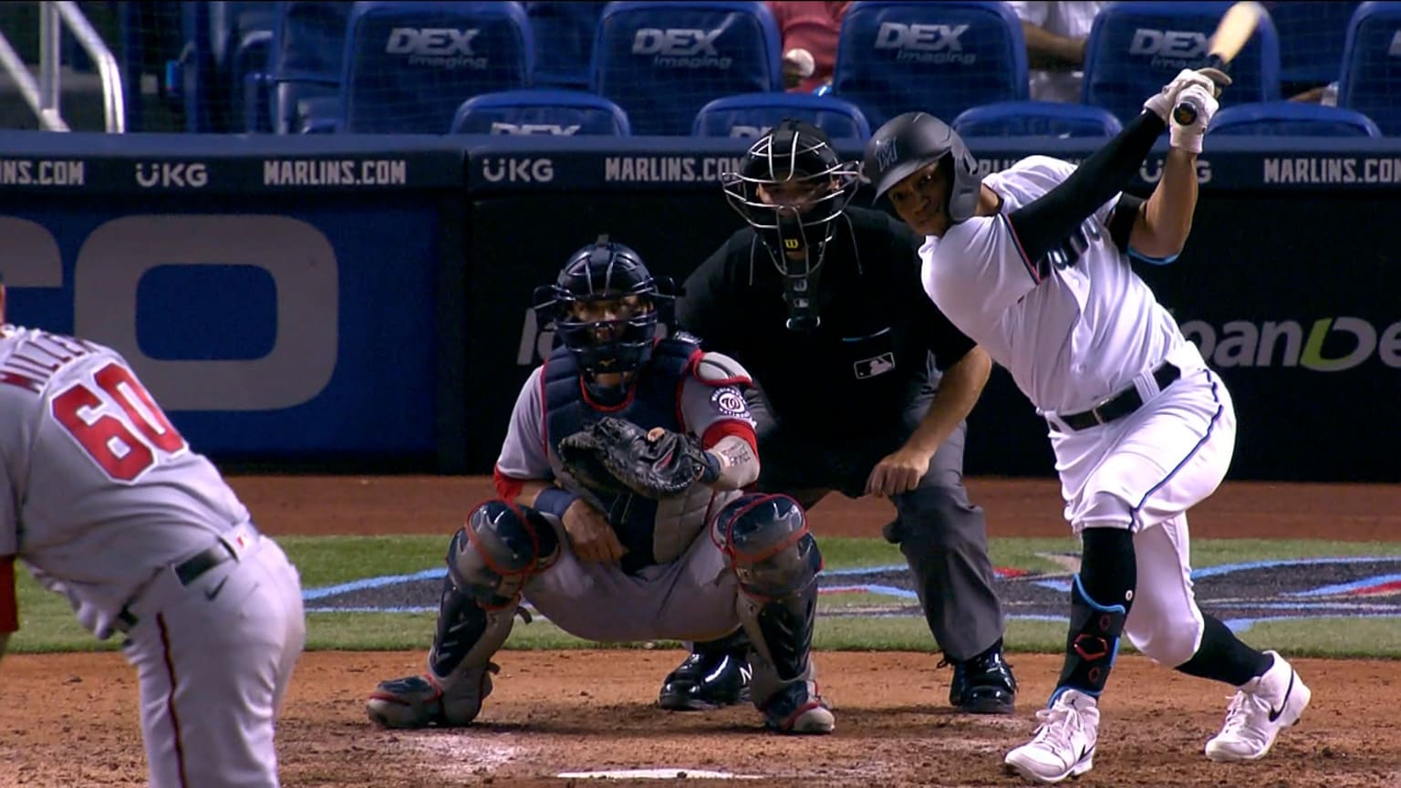 Luis Marté collects his first Major League hit | 06/24/2021 | Miami Marlins