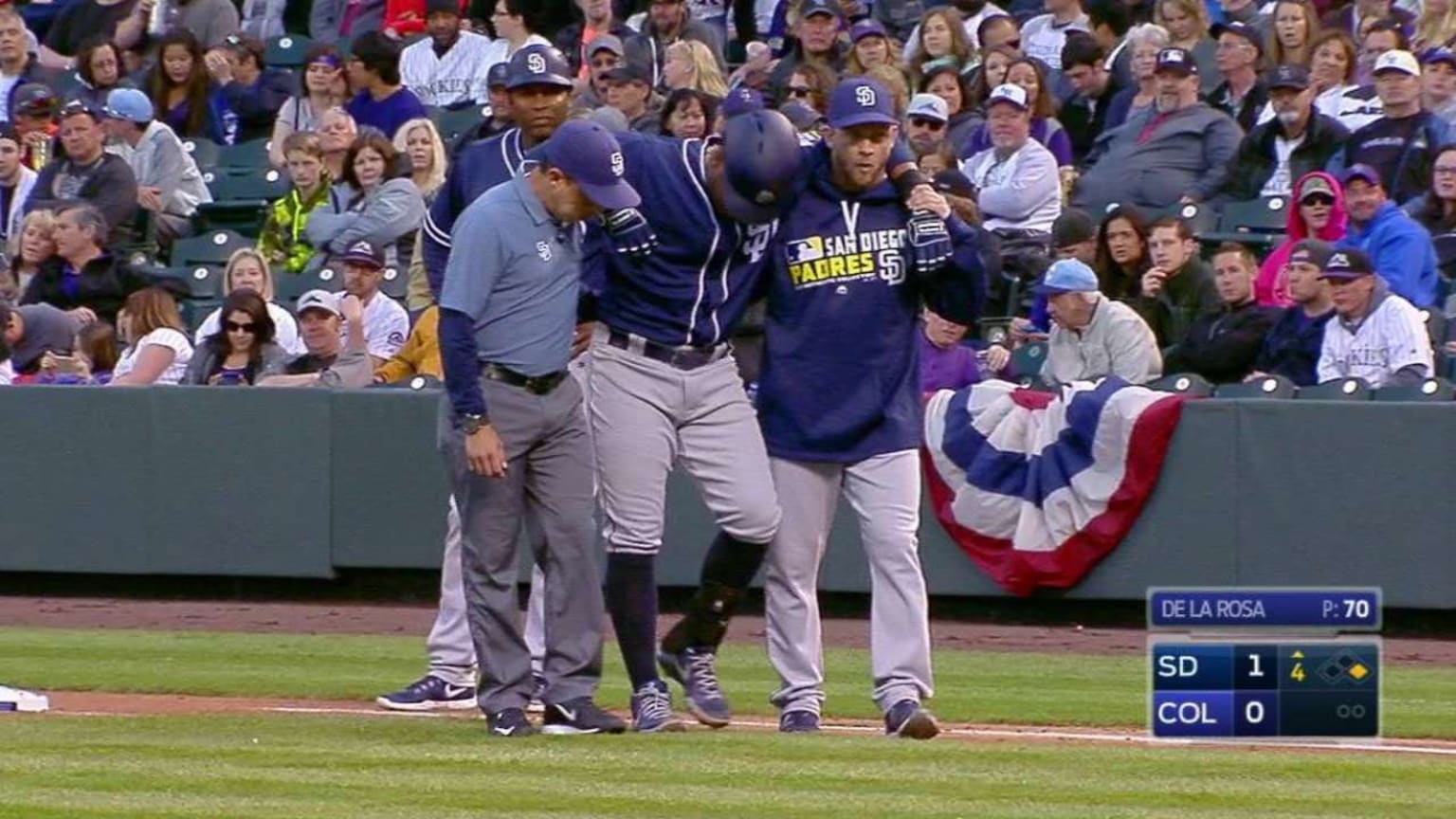 Solarte leaves the game | 04/09/2016 | San Diego Padres