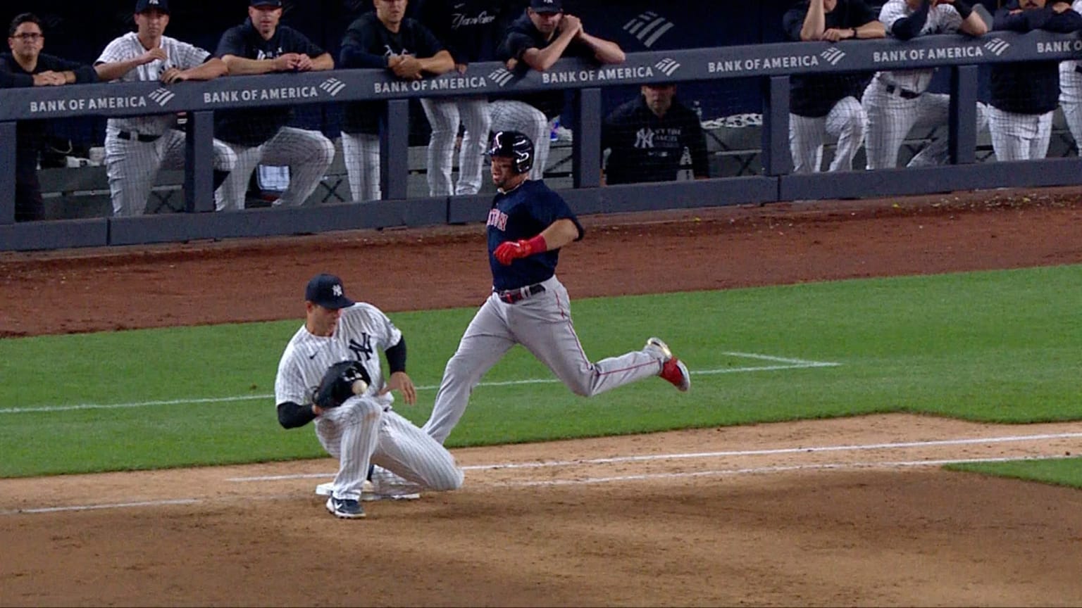 Andrew Valezquez nabs Kevin Plawecki after the review | 08/18/2021 ...