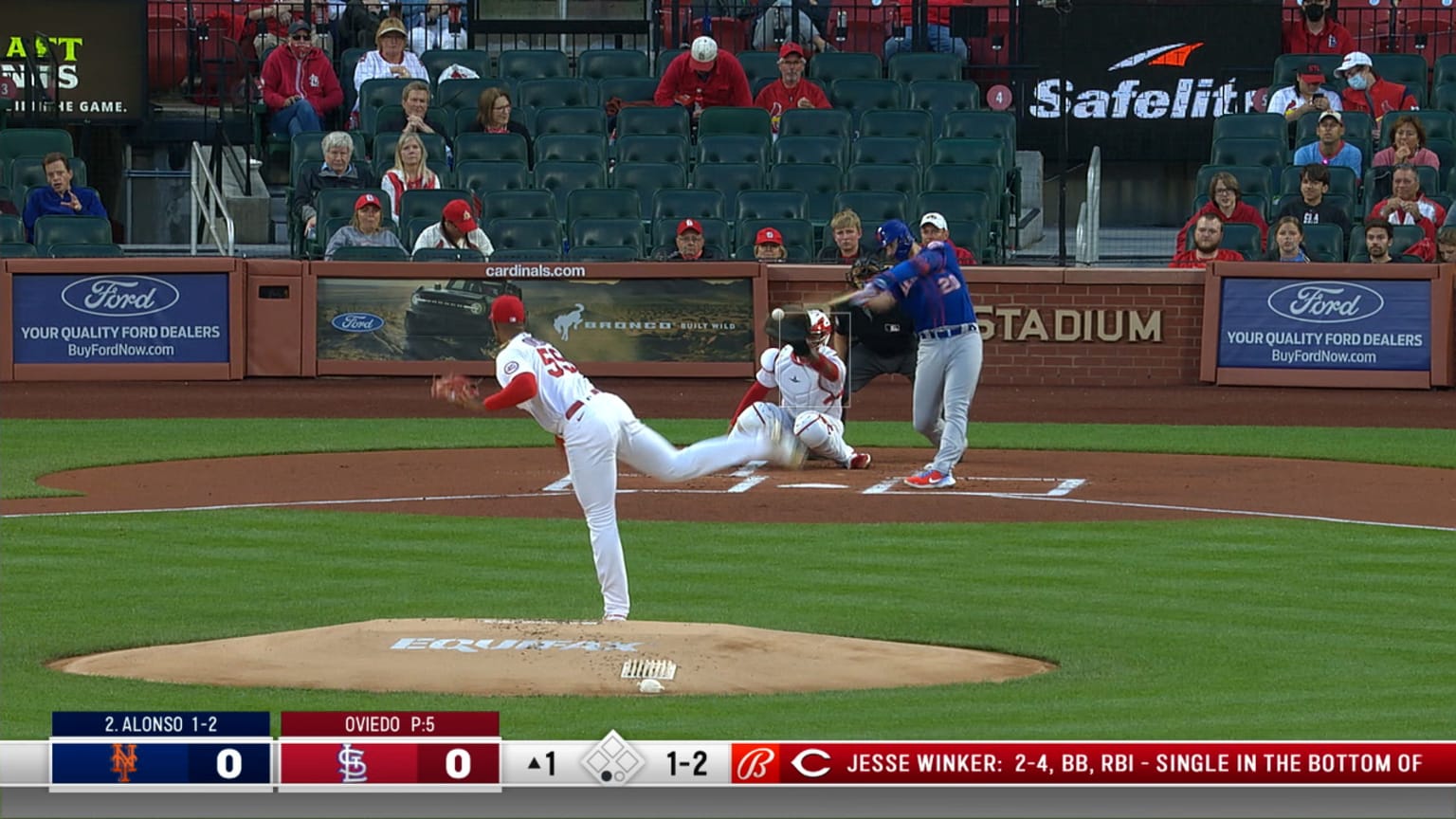 Johan Oviedo whiffs Pete Alonso in the 1st inning | 05/05/2021 | St ...