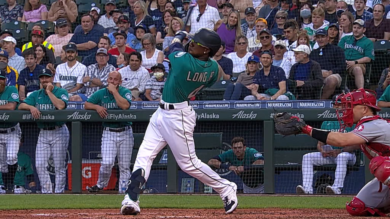 Shed Long Jr. lofts a two-run double to left field | 07/09/2021 ...