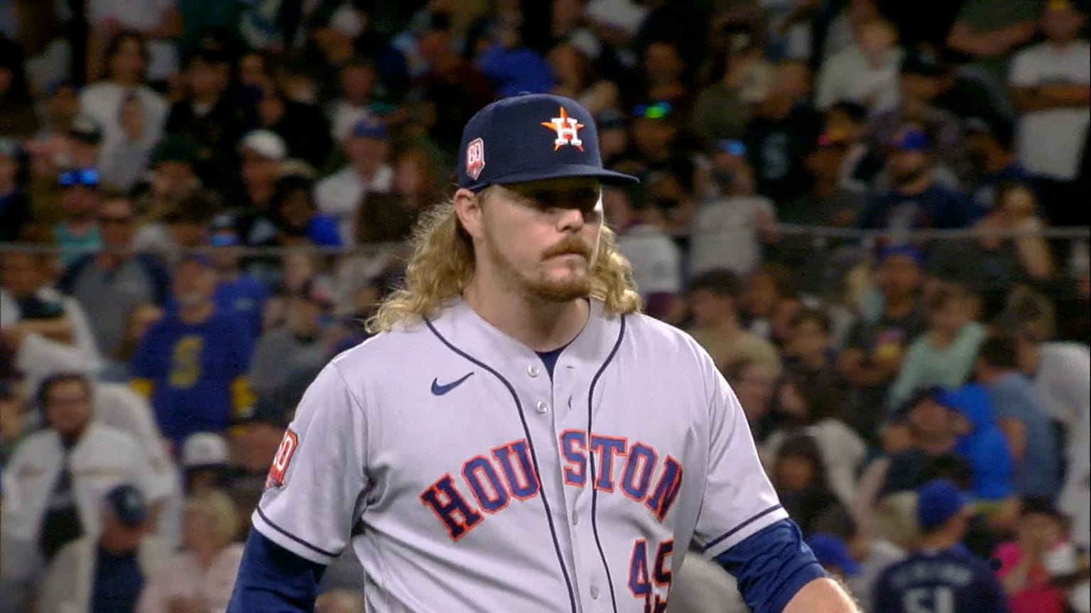 Ryne Stanek K's Cal Raleigh, escaping jam in 8th | 07/22/2022 | Houston ...