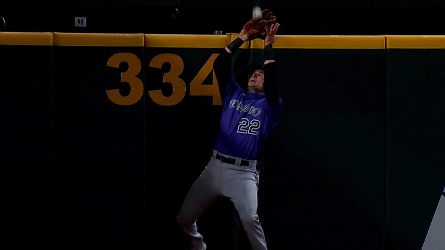 Sam Hilliard makes a leaping grab at the wall | 07/24/2020 | Colorado ...