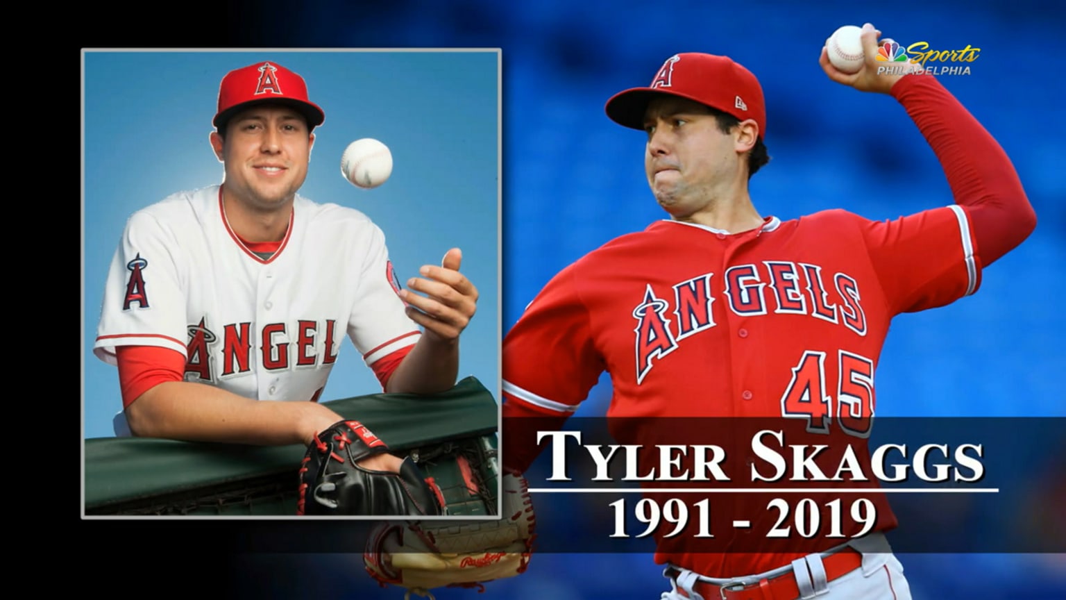 PHI@ATL: Phillies broadcast pays tribute to Skaggs | 07/02/2019 ...