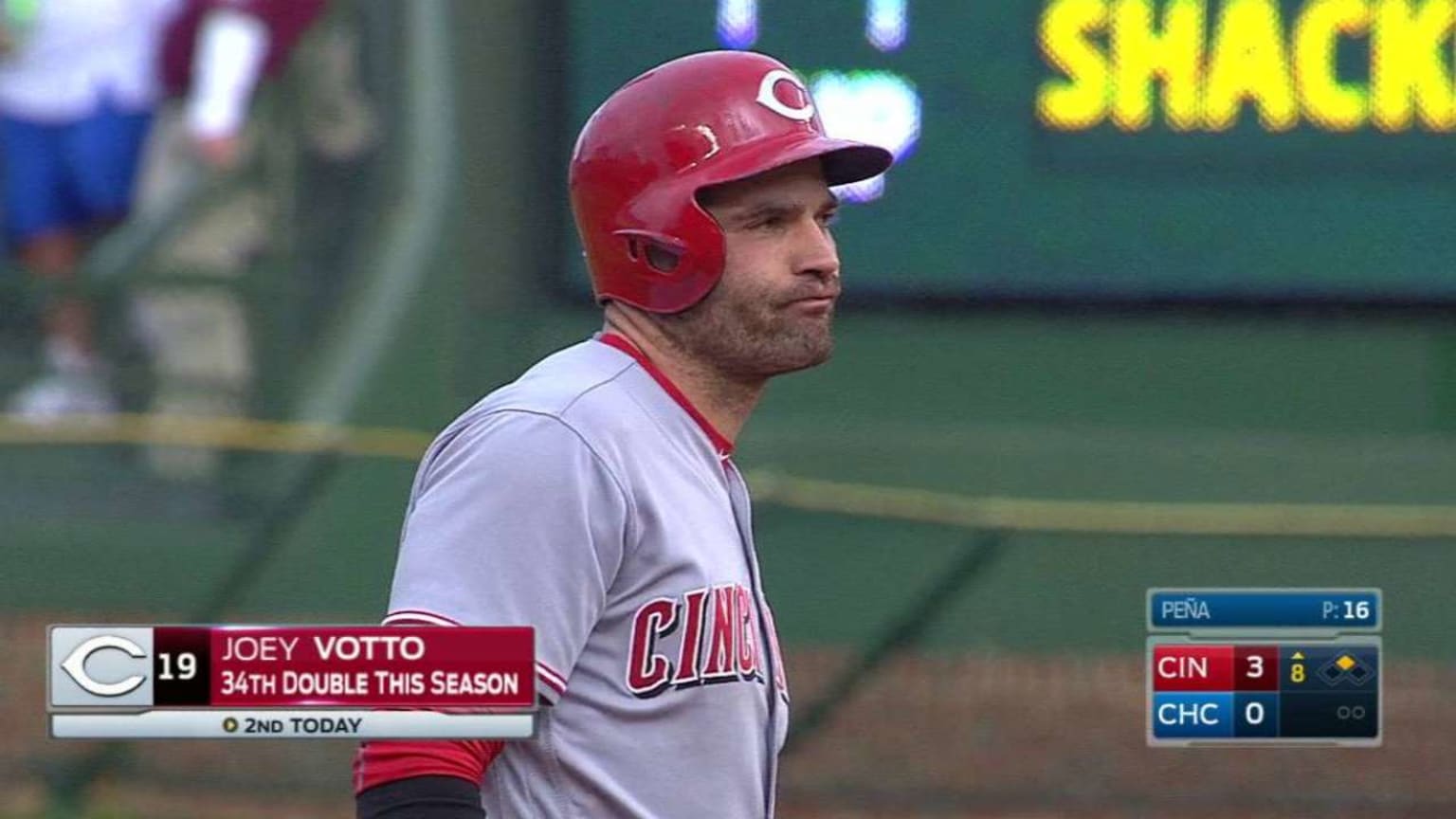 CIN@CHC: Votto doubles for final hit of the season | 10/01/2017 | MLB.com