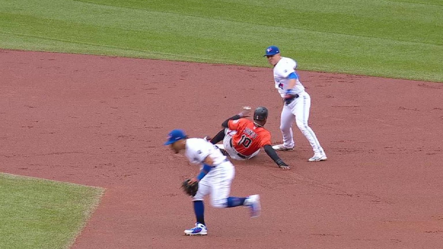 BAL@TOR: Travis, Diaz combine for a tough double play | 07/21/2018 ...