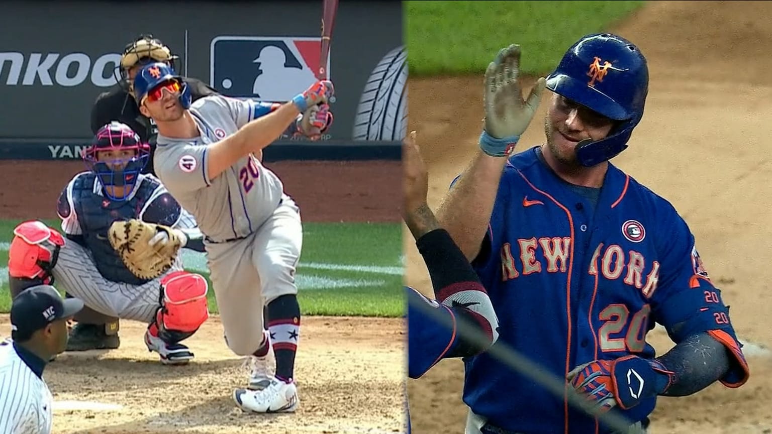 Pete Alonso hits a home run in both games vs. Yankees | 07/04/2021 ...