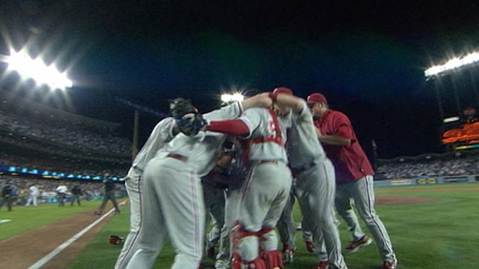 Phillies' players celebrate the NL pennant | 10/15/2008 | Philadelphia ...