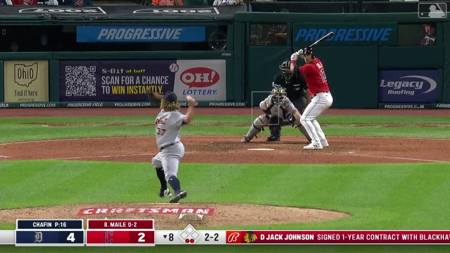 Luke Maile reaches 1st after a wild pitch 3rd strike | 08/17/2022 ...