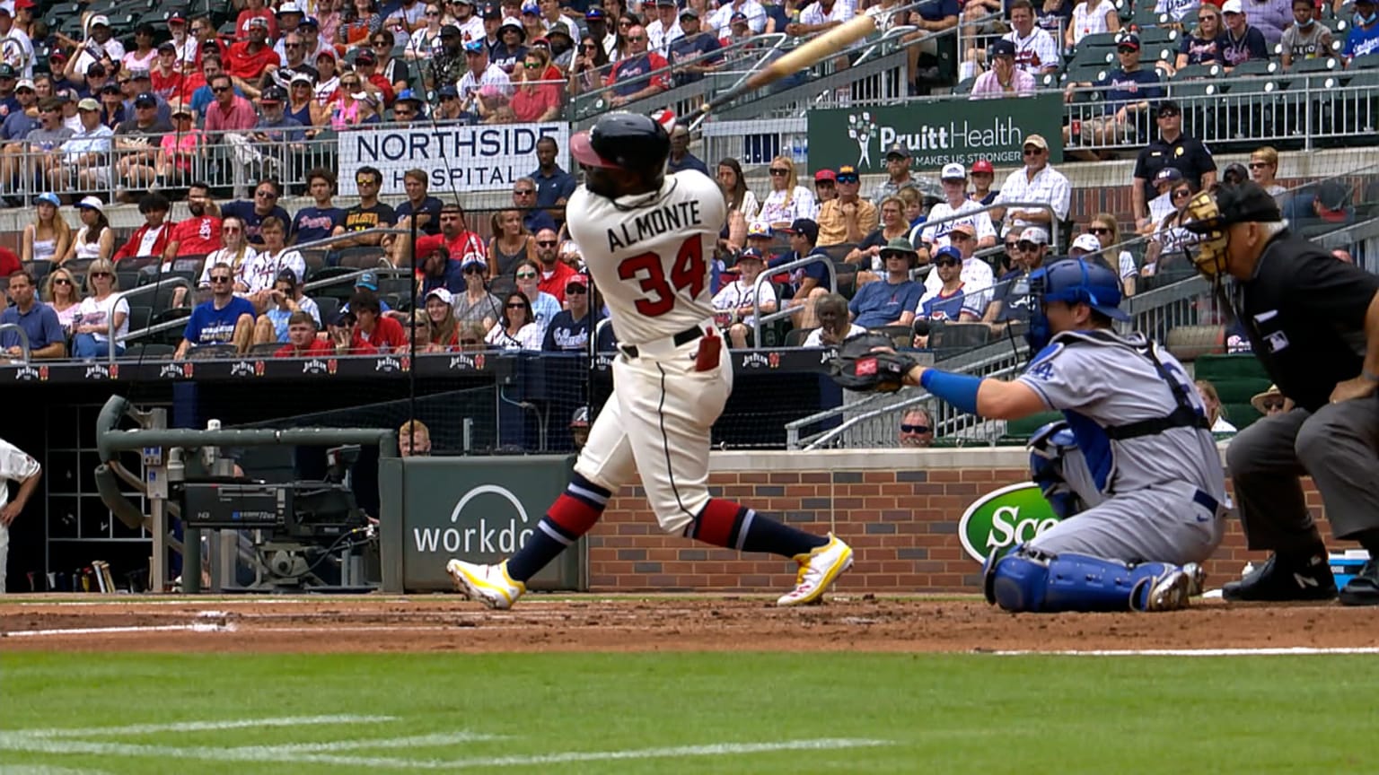 Abraham Almonte plates Dansby Swanson with a double | 06/06/2021 ...