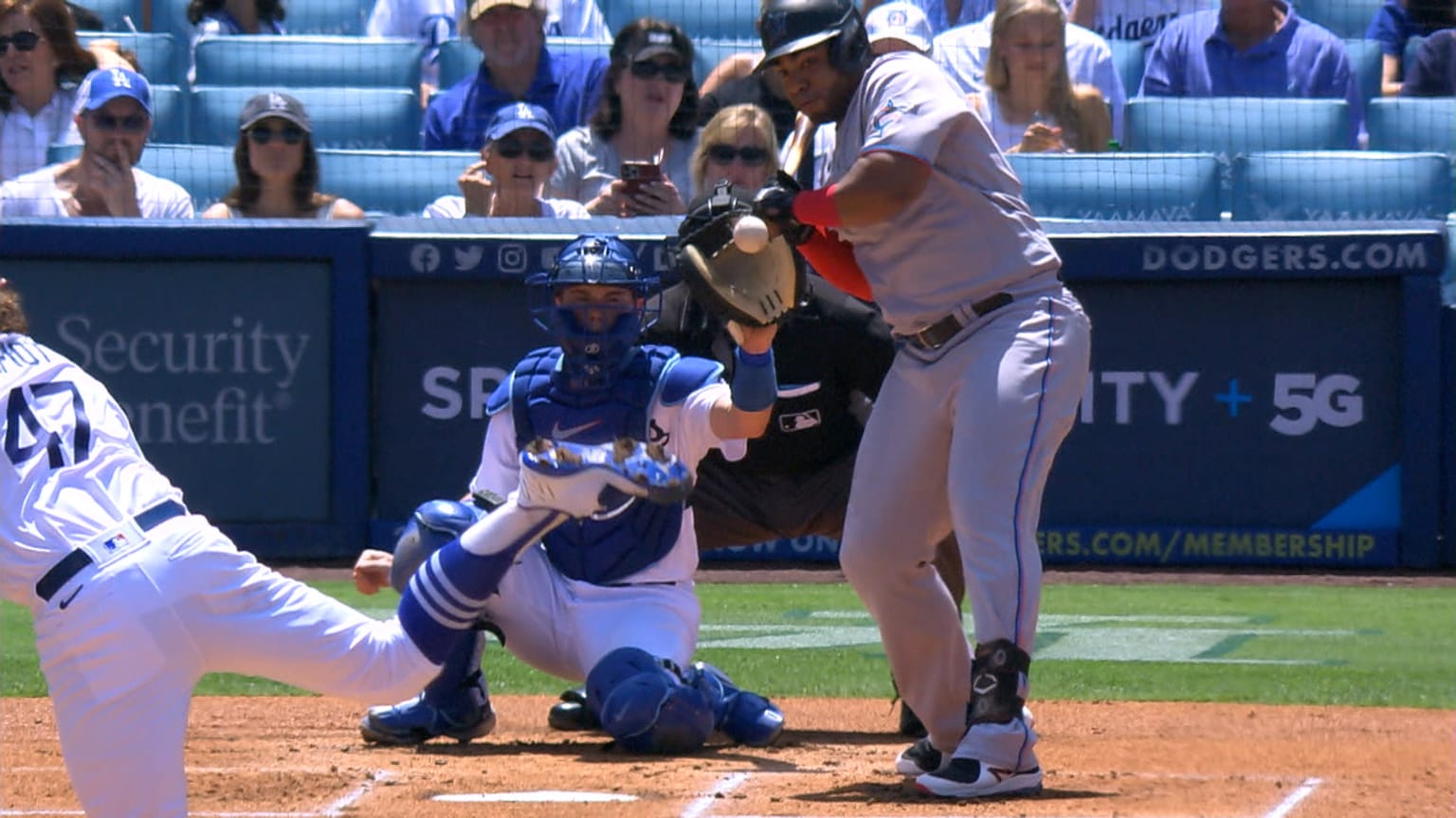 Jesus Aguilar has hit by pitch stand after review | 08/21/2022 ...