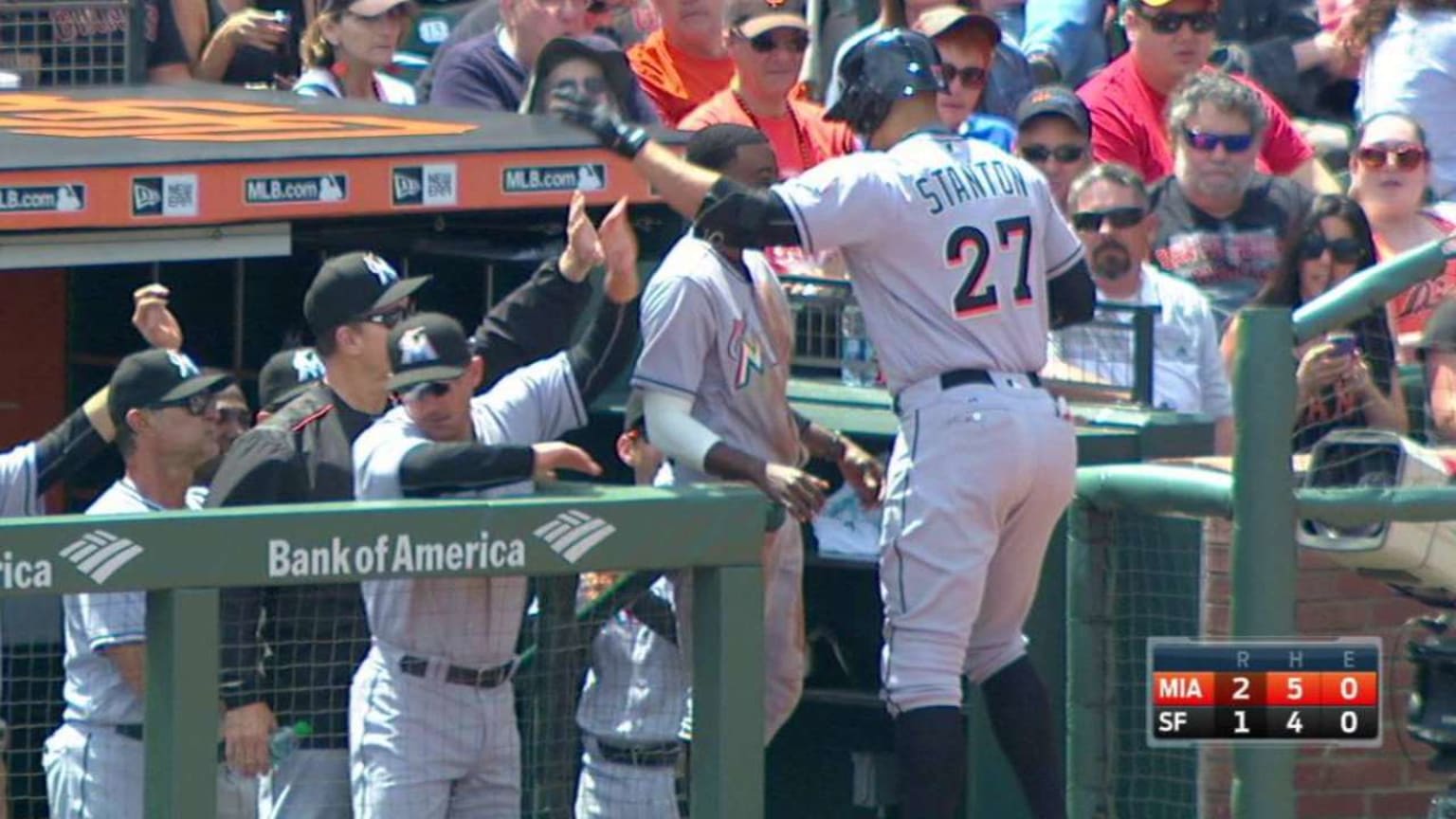 MIA@SF: Stanton puts Marlins in front with solo jack | 04/24/2016 ...