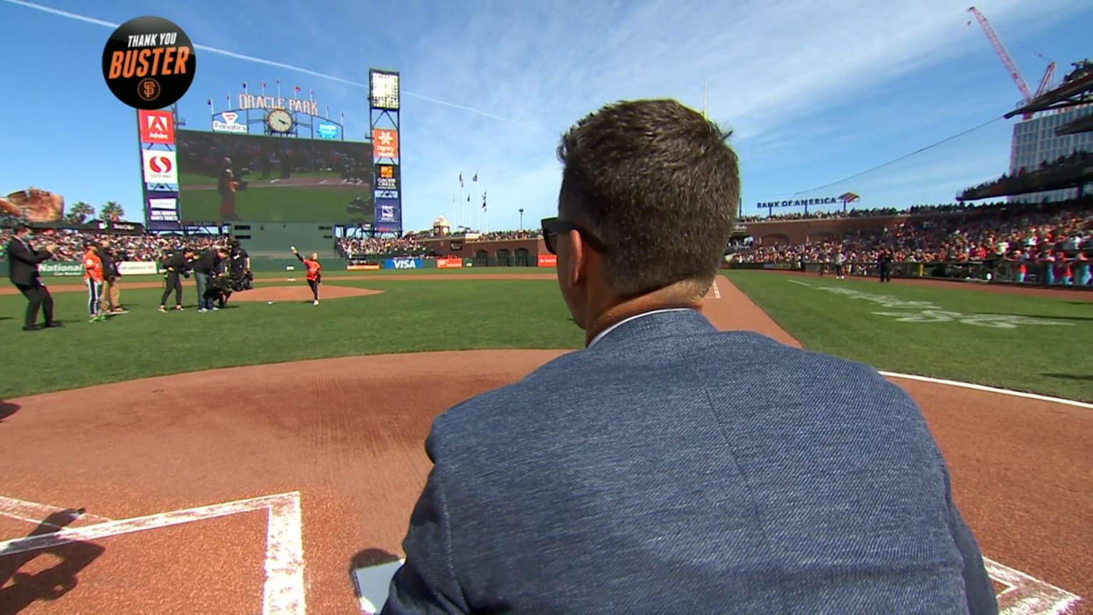 Buster Posey's kids throw out first pitch | 05/07/2022 | Chicago White Sox