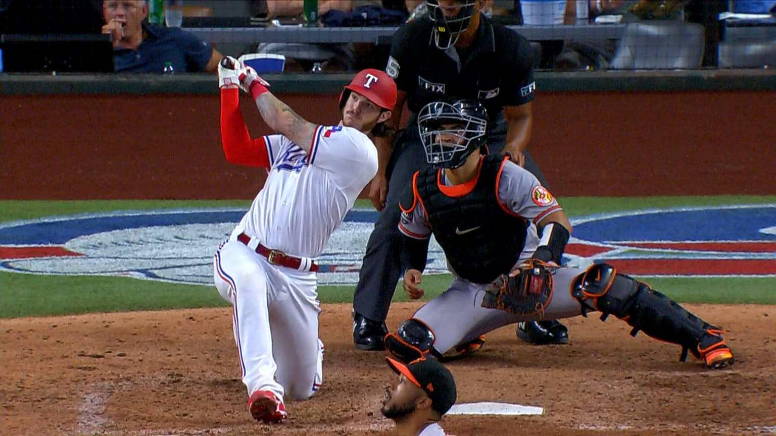 Jonah Heim hits a game-tying solo homer in the 7th | 08/03/2022 | Texas ...