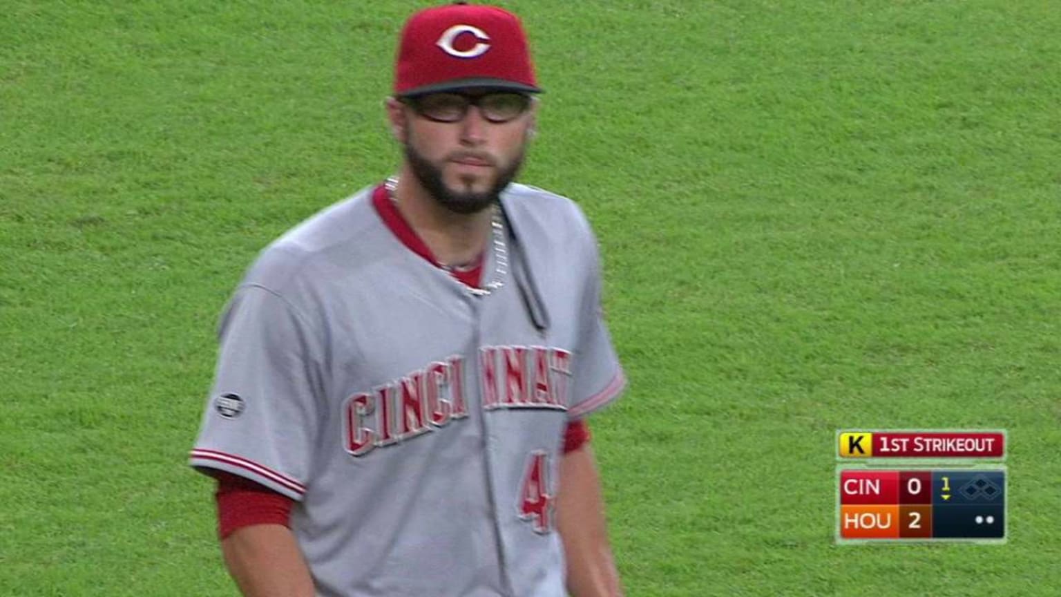 Reed's first career strikeout | 06/18/2016 | Cincinnati Reds