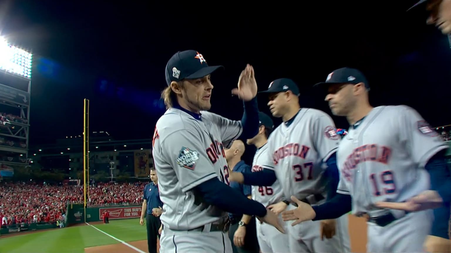 WS2019 Gm3: Astros lineup introduced in D.C. | 10/25/2019 | Houston Astros