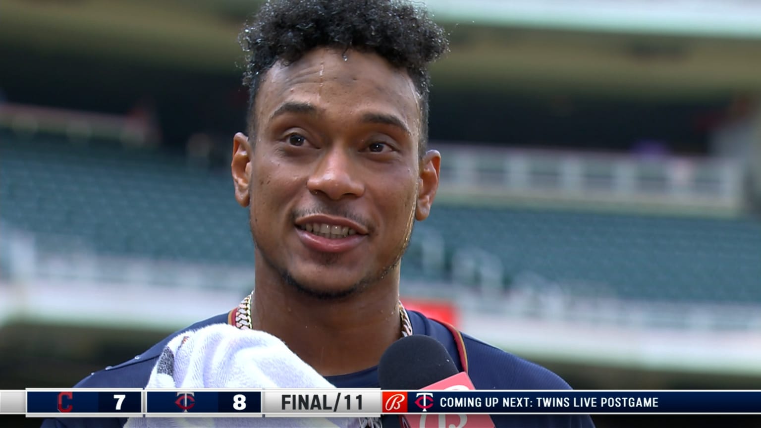 Jorge Polanco talks about his walk-off hit | 08/18/2021 | Minnesota Twins