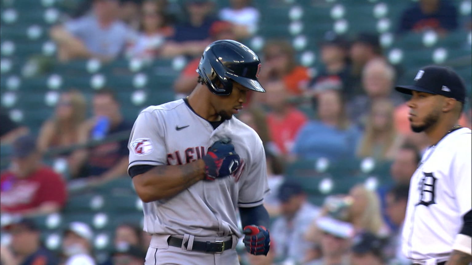 Will Benson's first Major League hit drives in a run | 08/10/2022 | MLB.com