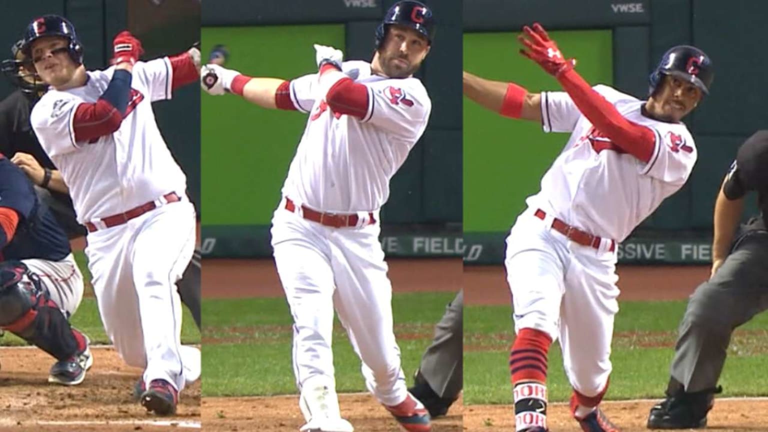 BOS@CLE Gm1: Tribe launches three homers in the 3rd | 10/06/2016 | MLB.com